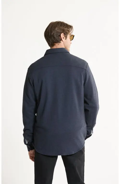 JACHS Stretch Twill Utility Overshirt - Navy