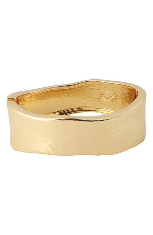 PANACEA Hammered Hinge Bangle - Gold