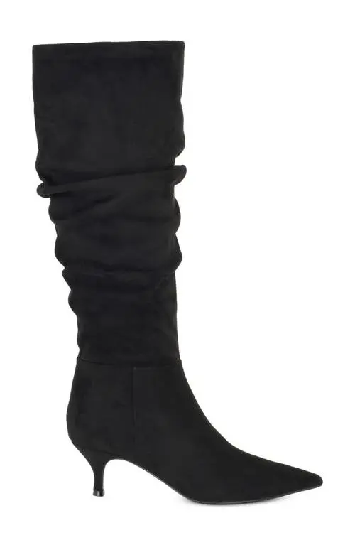 Nine West Sawyor Faux Leather Knee High Slouch Boots - Black