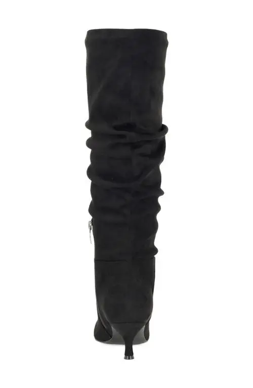 Nine West Sawyor Faux Leather Knee High Slouch Boots - Black