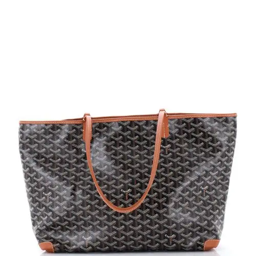 Goyard Artois Tote Coated Canvas Mm - Black