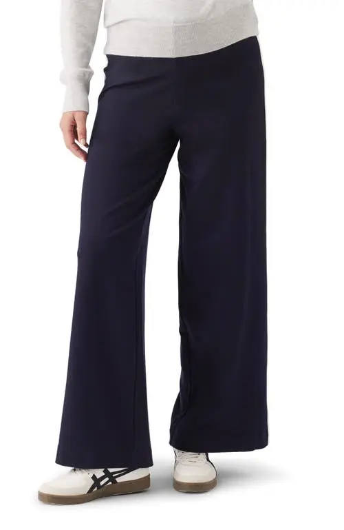 RIPE MATERNITY Ari Wide Leg Pant - Midnight/white