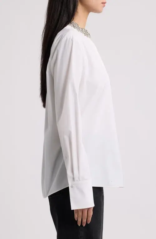 Kobi Halperin Camryn Embellished Silk Blouse