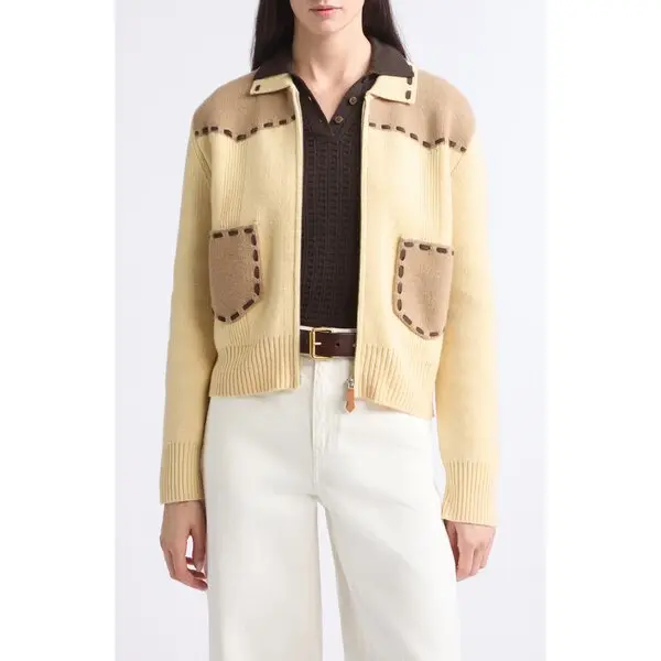 Guest In Residence Saddle Up Cashmere & Wool Jacket