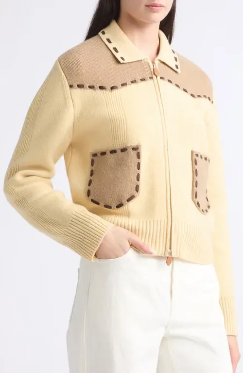 Guest In Residence Saddle Up Cashmere & Wool Jacket