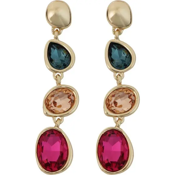 PANACEA Crystal Linear Drop Earrings
