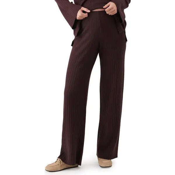 RIPE MATERNITY Dallas Rib Knit Pant - Cocoa