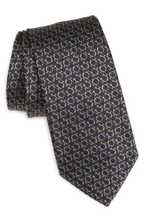 FERRAGAMO Crema Silk Tie - Marrone