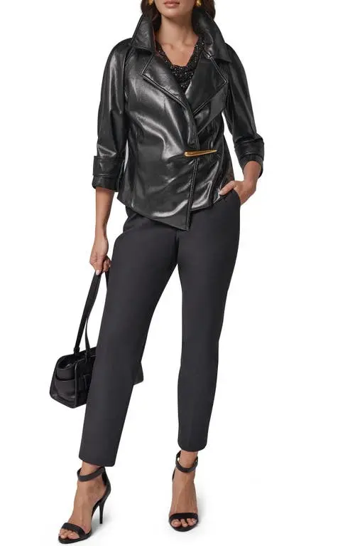 Donna Karan New York Faux Leather Blazer