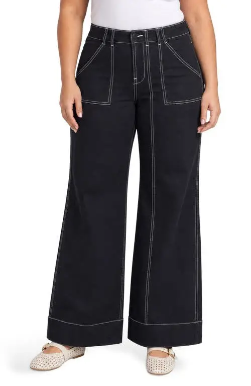 NYDJ Mia Palazzo Jeans - Black