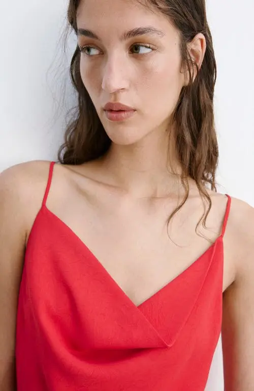 Mango Cowl Neck Slipdress - Red