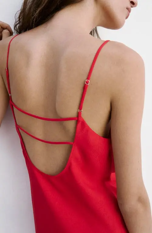 Mango Cowl Neck Slipdress - Red