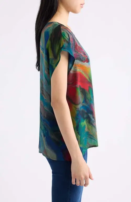 APNY Print Cap Sleeve Shell