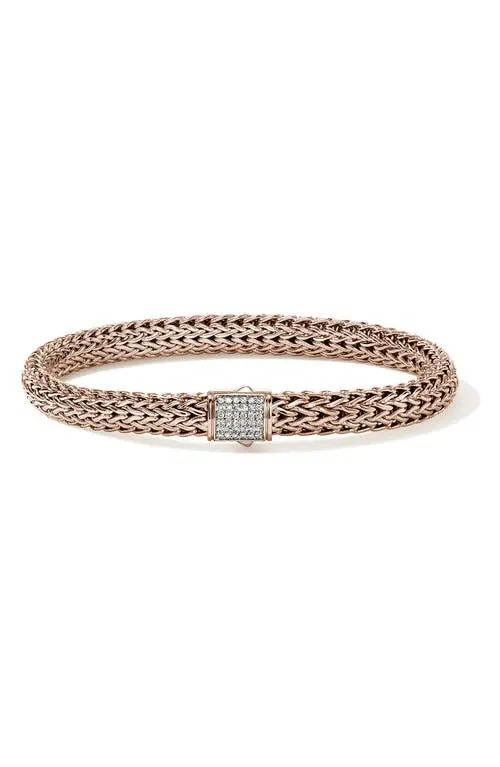 John Hardy Icon Bracelet, 14k Rose Diamonds