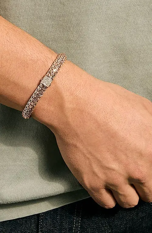 John Hardy Icon Bracelet, 14k Rose Diamonds