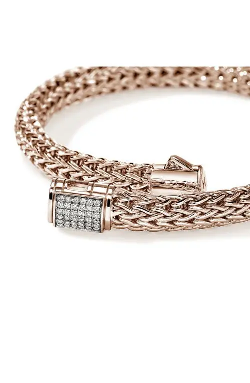 John Hardy Icon Bracelet, 14k Rose Diamonds