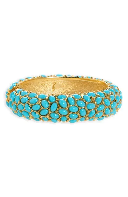 KENNETH JAY LANE Semiprecious Stone Cabochon Oval Bracelet - Turquoise