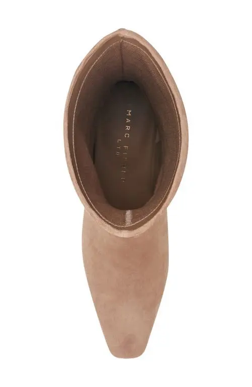 Marc Fisher Dalores Leather Boot - Medium Natural