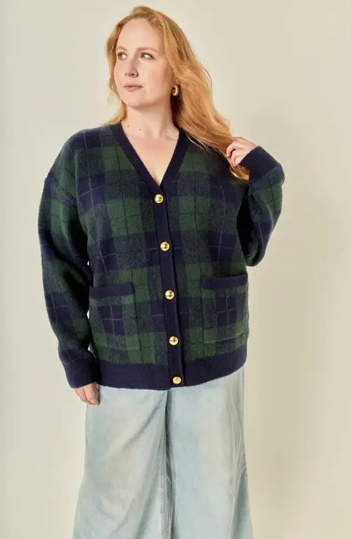 English Factory Check Cardigan