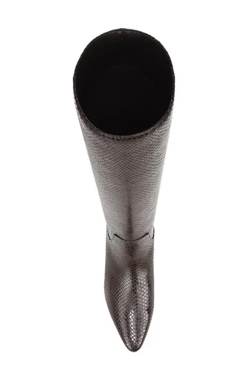 Veronica Beard Gabrielle Knee High Block Heel Boots - Espresso Leather