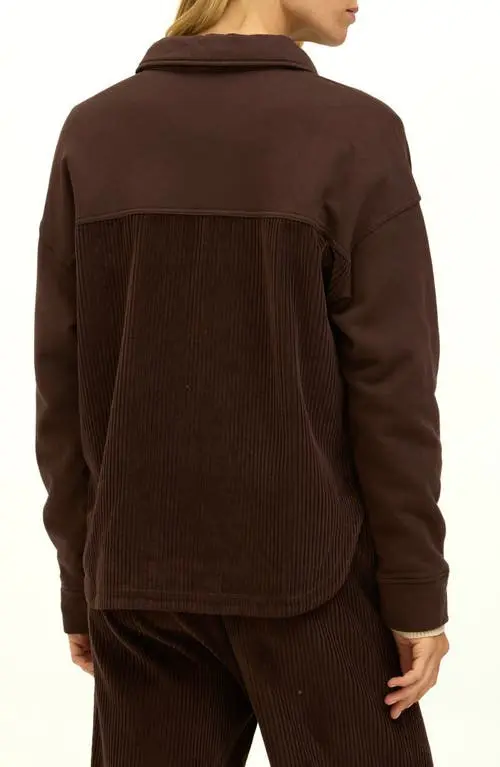 THREADS 4 THOUGHT Peggy Mixed Media Shirt Jacket