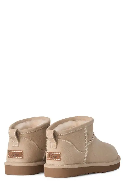 UGG Classic Ultra Mini Stitched Genuine Shearling Boot