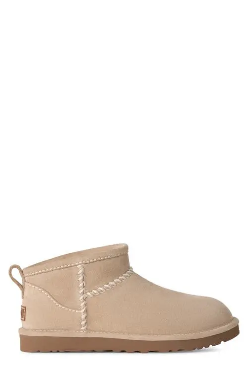 UGG Classic Ultra Mini Stitched Genuine Shearling Boot