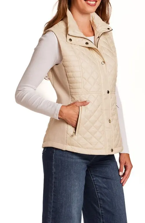 Gallery Quilted Vest - Cream