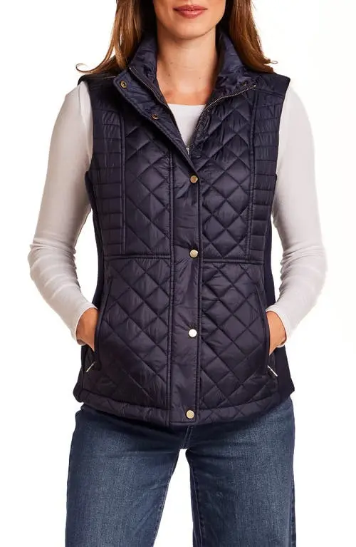 Gallery Quilted Vest - Navy