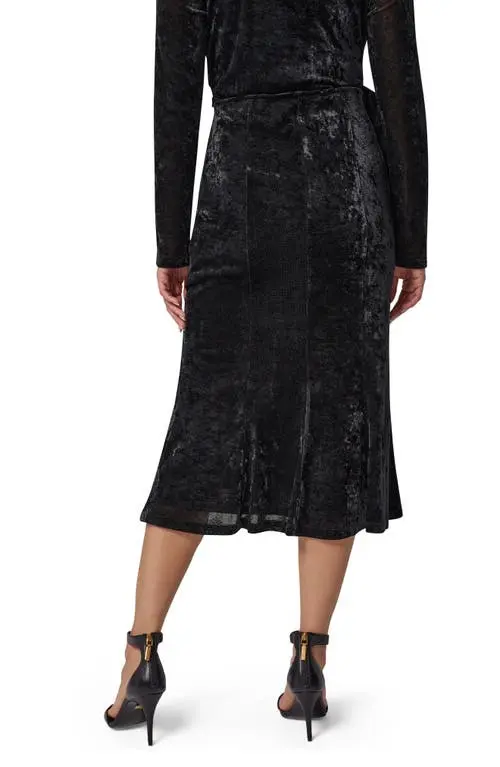 Donna Karan New York Stretch Velvet Midi Skirt