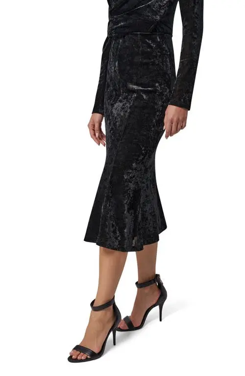 Donna Karan New York Stretch Velvet Midi Skirt