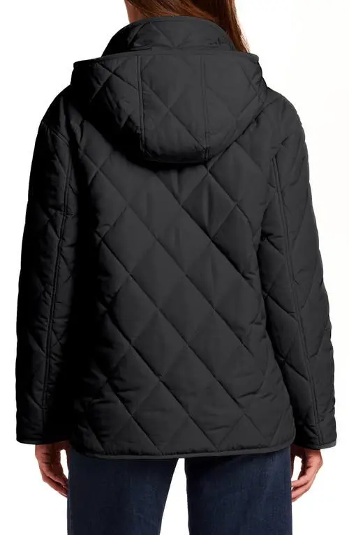 Gallery Quilted Stand Collar Jacket - Black