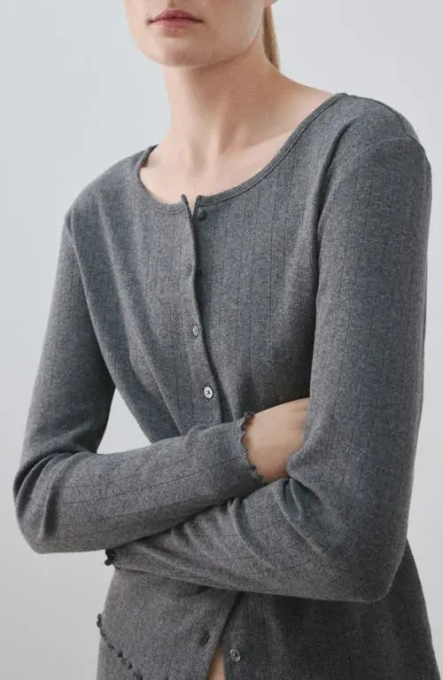 Mango Pointelle Stitch Pajama Cardigan