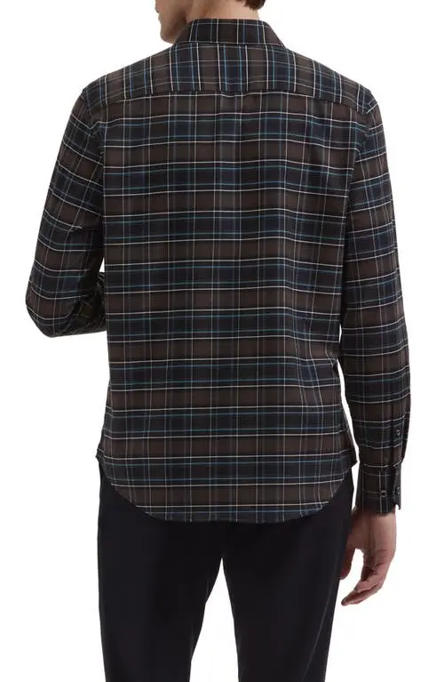 Bugatchi Julian Shaped Cotton And Cashmere Shirt