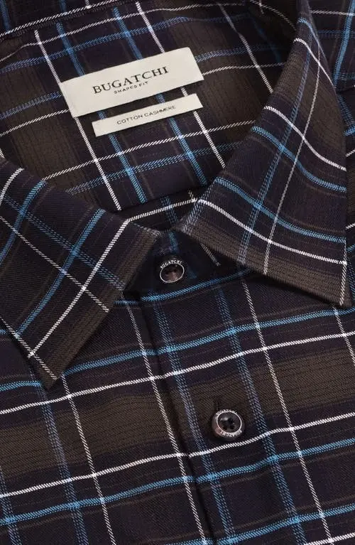 Bugatchi Julian Shaped Cotton And Cashmere Shirt