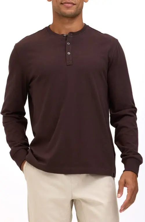 THREADS 4 THOUGHT Doug Organic Cotton Henley - Cocoa