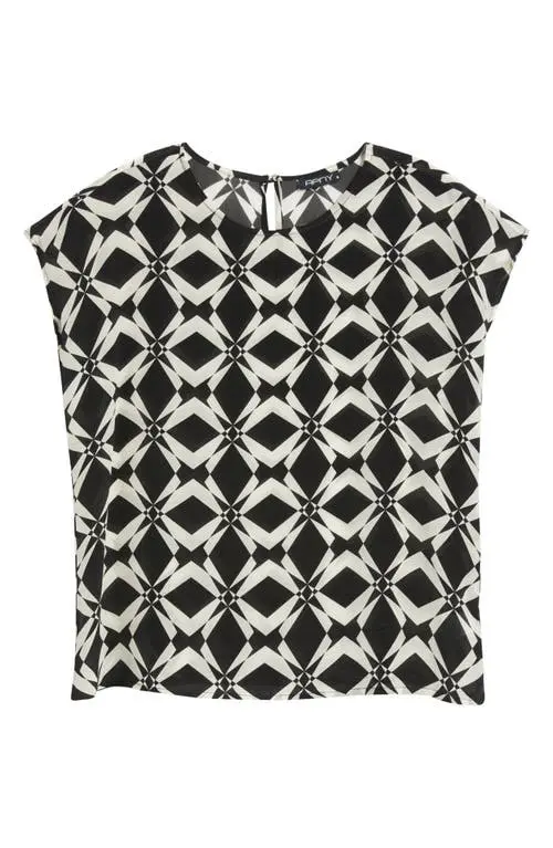 APNY Print Cap Sleeve Shell
