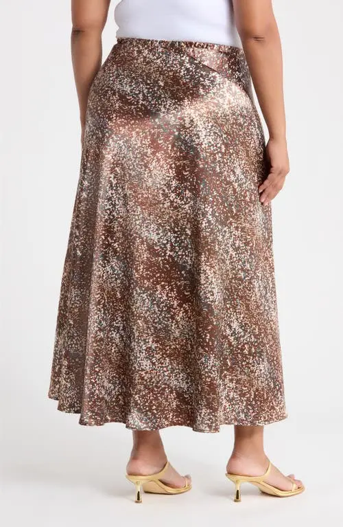 CITY BLUES Savoy Printed Bias Maxi Skirt