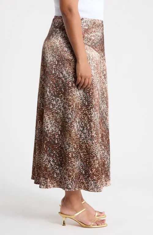 CITY BLUES Savoy Printed Bias Maxi Skirt