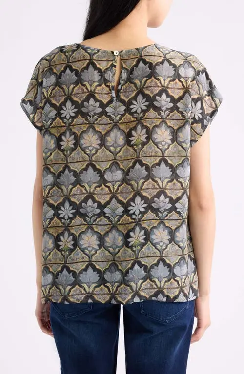 APNY Print Cap Sleeve Shell