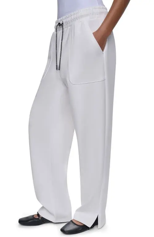 Dkny Pins & Patches Wide Leg Sweatpants - Ivory