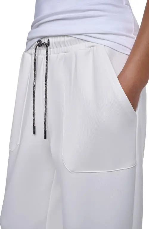 Dkny Pins & Patches Wide Leg Sweatpants - Ivory