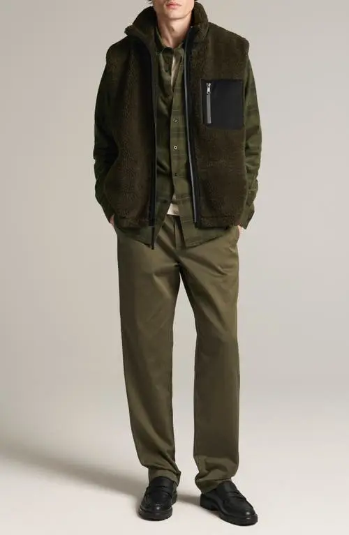 Vince Faux Fur Sherpa Zip Vest