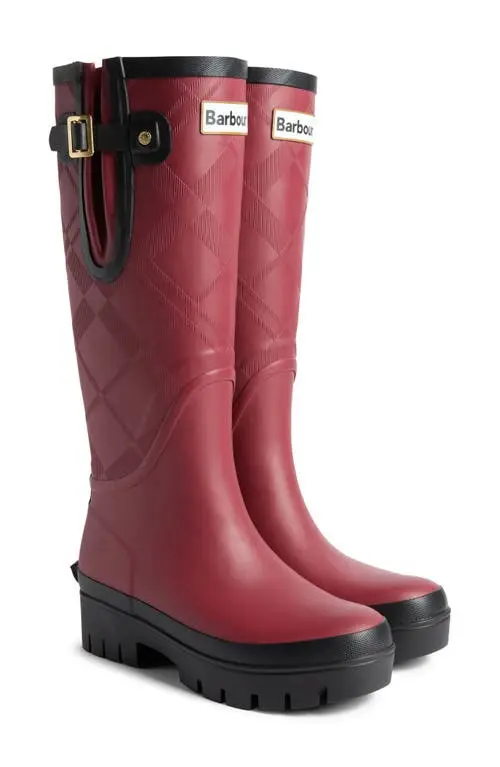 Barbour Leighton Tartan Tall Rain Boot