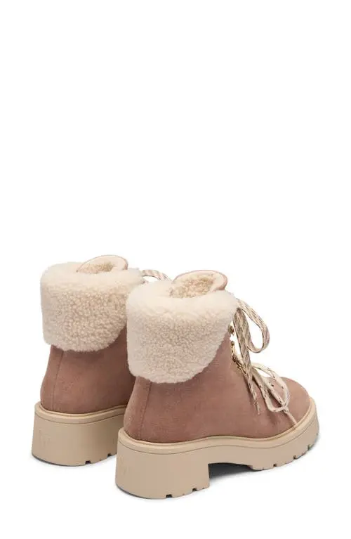 STUART WEITZMAN Ren Genuine Shearling Lace-up Boot