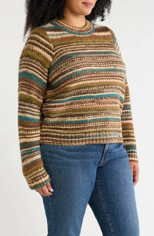 CITY BLUES Striped Crewneck Sweater