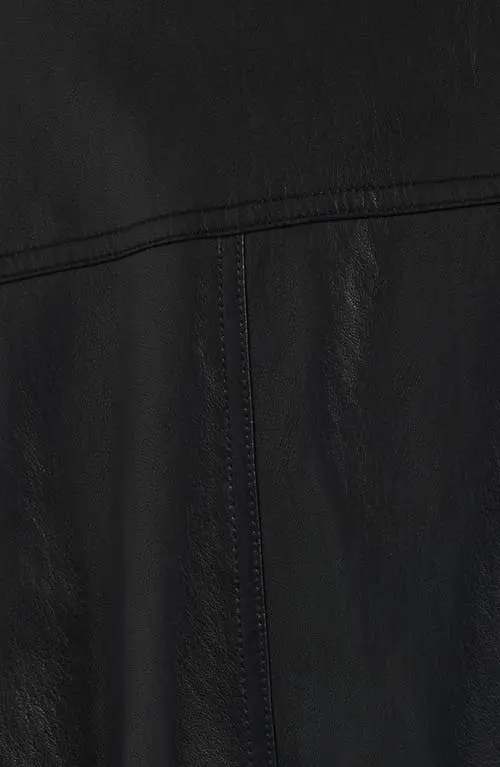 Sam Edelman Faux Leather Stand Collar Bomber Jacket