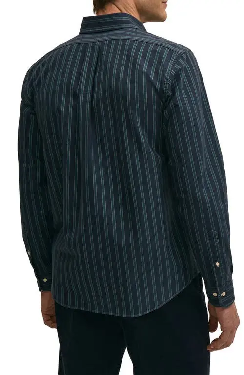 Brooks Brothers Friday Stripe Cotton Oxford Cloth Button-down Shirt