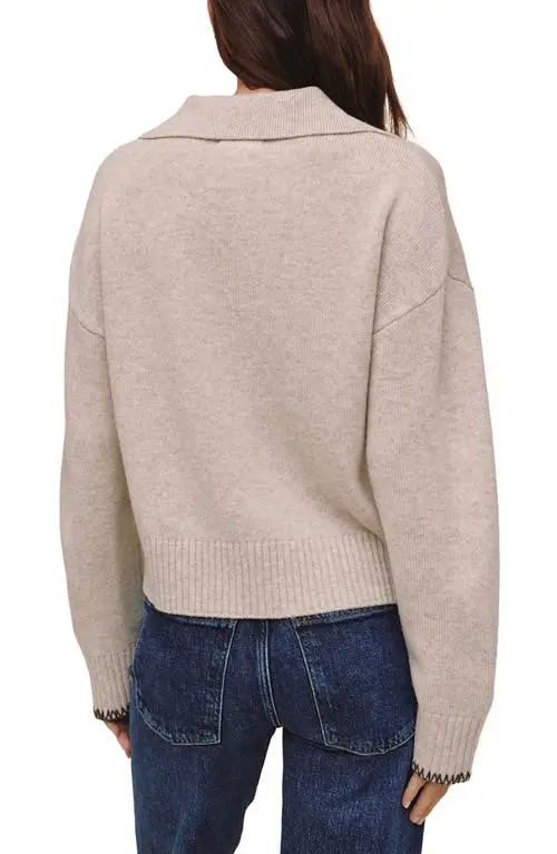Bella Dahl Contrast Stitch Merino & Cashmere Sweater