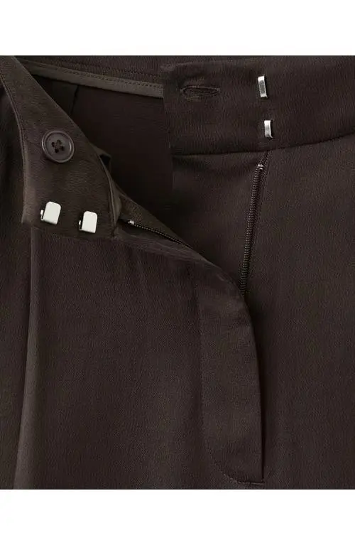 Mango Pleated Baggy Cupro Blend Pants